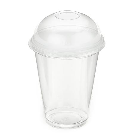 12 14oz Milkshake Cups Domed Lids Combo 500 Drinking Cups